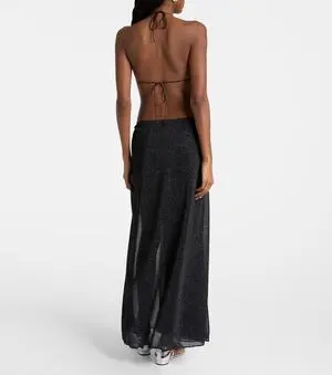 Oseree Lumière Open-back Maxi Dress