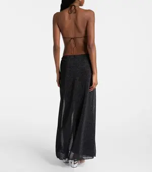 Oseree Lumière Open-back Maxi Dress