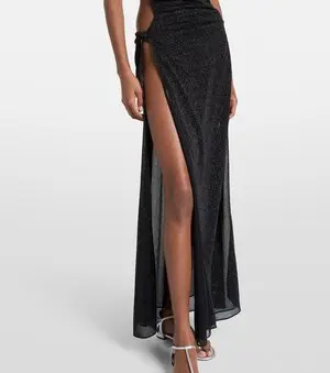 Oseree Lumière Open-back Maxi Dress