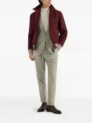 Brunello Cucinelli Button-up Wool-blend Jacket - Red