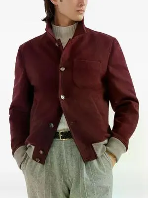 Brunello Cucinelli Button-up Wool-blend Jacket - Red