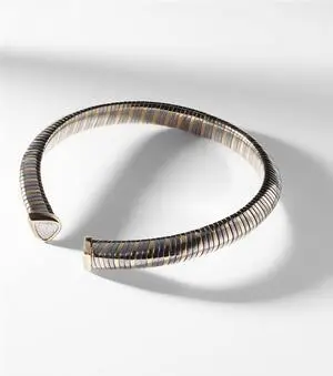 Marina B 18kt Yellow And Titanium Necklace With Diamonds