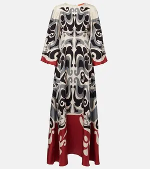 La DoubleJ Phoenix Placemaximale Silk Twill Dress - Multicoloured