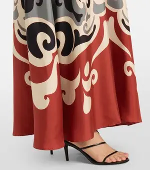 La DoubleJ Phoenix Placée Silk Twill Maxi Dress - Multicoloured