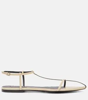 JIL SANDER Leather Pointed Toe Sandals