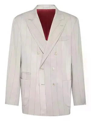 Brunello Cucinelli Silk-twill Blazer - Neutrals