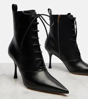 GIANVITO ROSSI Calf Leather Lace-up Boots