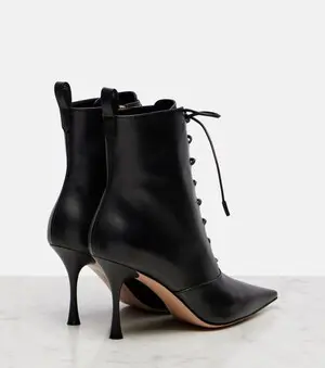 GIANVITO ROSSI Leather Lace-up Heeled Boots