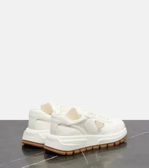 Prada Leather Sneakers - White