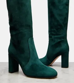 GIANVITO ROSSI Suede Over-the-knee Boots - Green