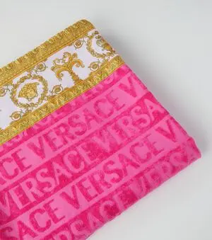 Versace Allover Cotton Terry Beach Towel - Pink