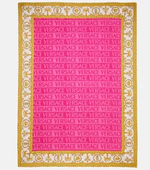 Versace Allover Cotton Terry Beach Towel - Pink