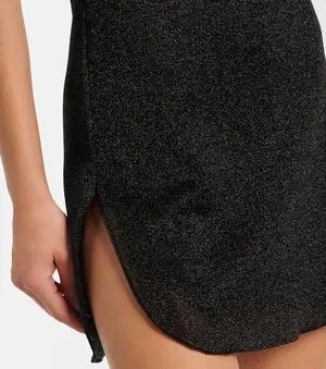 Oseree Lumière Floral Appliqué Mini Dress