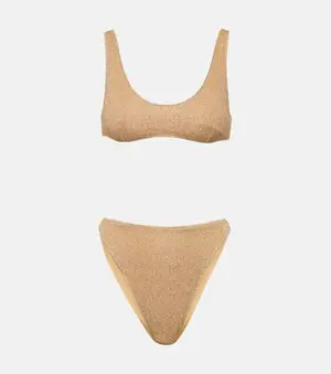Oseree Lumière Bikini Set With Underwire Cups - Gold