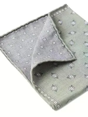Brunello Cucinelli Silk Pocket Square - Green