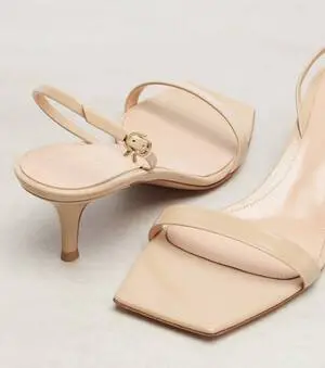 GIANVITO ROSSI Ribbon Patent Leather Sandals