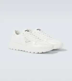 Prada Re-nylon And Leather Sneakers - White