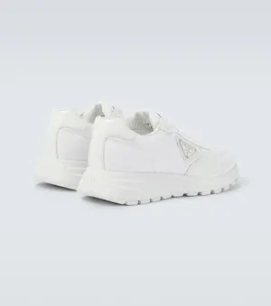 Prada Re-nylon And Leather Sneakers - White