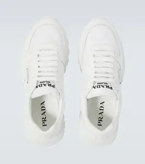 Prada Re-nylon And Leather Sneakers - White
