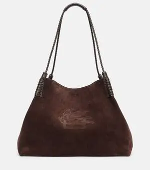 Etro Libra Medium Suede Tote Bag