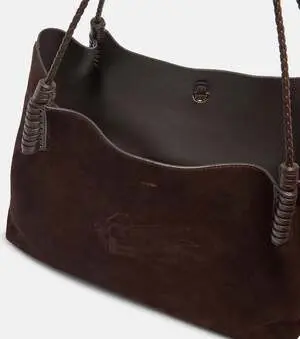 Etro Libra Medium Suede Tote Bag