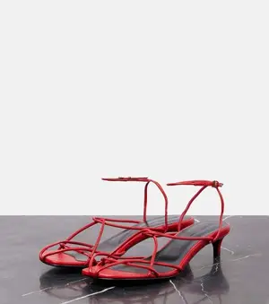 Khaite Loulou 35 Leather Slingback Sandals