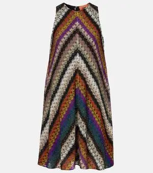Missoni Zigzag Knitted Lame Minidress - Multicoloured