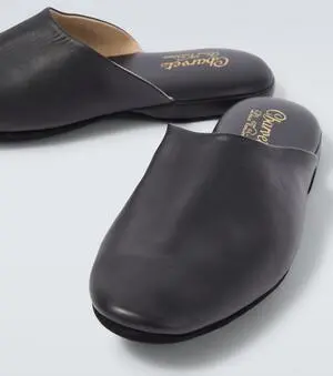 Charvet Leather Slippers - Black