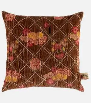 THE HOUSE OF LYRIA Sainfoin Floral Cotton Cushion - Multicoloured