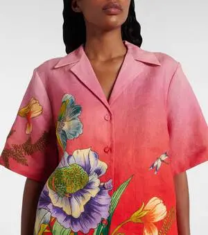 ALEMAIS Inez Floral Linen Shirt - Multicoloured