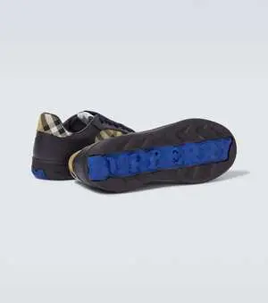 Burberry Terrace Check Leather Sneakers
