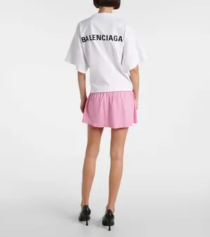 Balenciaga Laurel Cotton Jersey Miniskirt