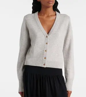 Vince Wool And Cashmere Cardigan - Grey