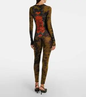 JEAN PAUL GAULTIER Medallion Printed Mesh Catsuit
