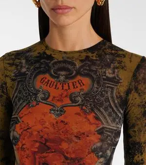 JEAN PAUL GAULTIER Medallion Printed Mesh Catsuit