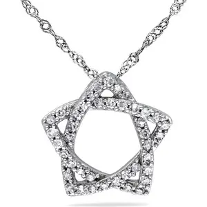 JULIANNA B. Diamond Star Pendant Necklace - 14k White Gold