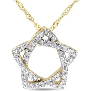 JULIANNA B. Diamond Star Pendant Necklace - 14k Yellow Gold