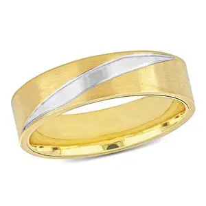 JULIANNA B. 14k Two-tone Wedding Band - 14k Gold