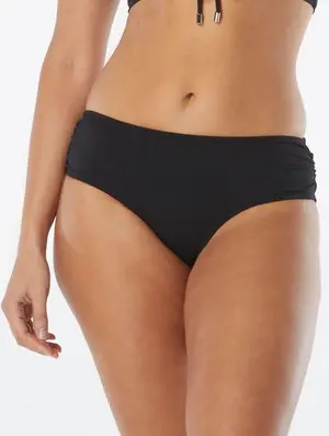 COCO REEF Side Shirred Bikini Bottom - Cast-black