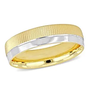 JULIANNA B. 14k Two-tone Wedding Band - 14k Gold
