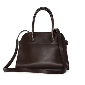 THE ROW Margaux Leather Handbag Brown