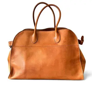 THE ROW Margaux Leather Handbag - Brown
