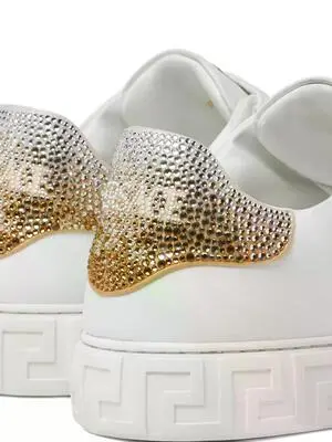 Versace Crystal Greca Sneakers - White