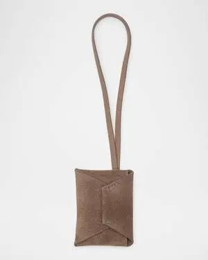 Brunello Cucinelli Suede Bag Charm - Night Sky