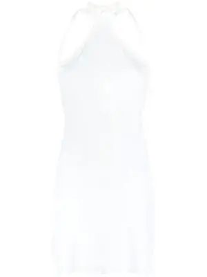 COURREGES Logo-embroidered Jersey Minidress - Blue