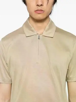 BOSS Half-zip Polo Shirt - Neutrals