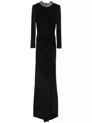 NISSA Crystal-embellished Maxi Dress