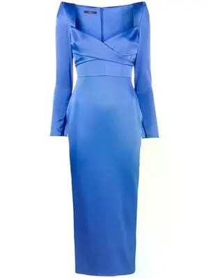 Alex Perry Linden Satin Midi Dress