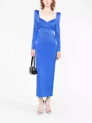 Alex Perry Linden Satin Midi Dress