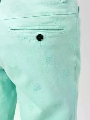 Philipp Plein Skull Embroidery Straight-leg Trousers